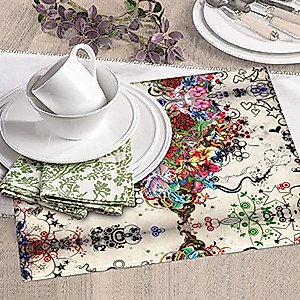 Love Heart Painting Printed Drying Mat For Kitchen Ultra Absorbent Microfiber Dishes Drainer Mats Non-Slip Silicone Quick Dry Pad - 18 X 16inch