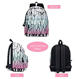 AidiTrend Anime Canvas Bag Kochou Shinobu School Bags Girls Boy Travel Bag Notebook Bags Cosplay Accessories