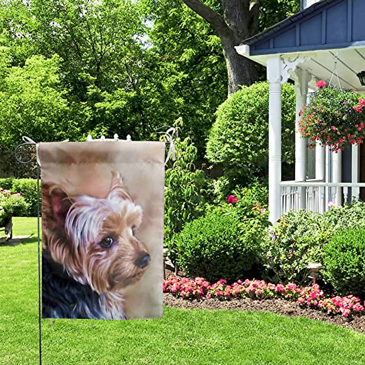 Yorkie Dog Garden Flag Welcome - Dogs House Flags Yorkshire Flags ...