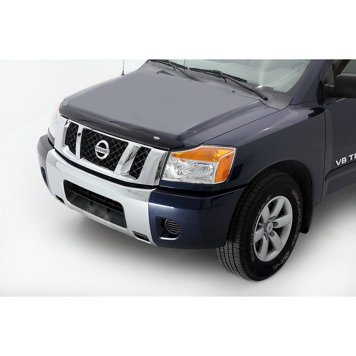 Auto Ventshade [AVS] Hoodflector | Low Profile, Smoke Color | 21904 | Fits 2004 - 2015 Nissan Titan/Armada