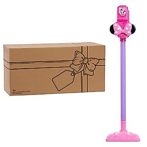 Disney Junior Minnie Mouse Sparkle 'N Clean Play Vacuum with Lights and Sounds, Pretend Play, Officially Licensed Kids Toys for Ages 3 Up by Just Play