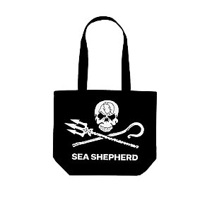 Sea Shepherd Jolly Roger Tote Bag - Black
