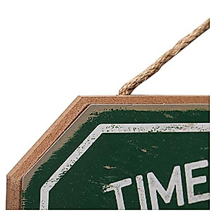 Open Road Brands Cabin Time Well Spent Hanging Wood Wall Decor - Fun Rustic Sign for Living Room, Entryway or Garage