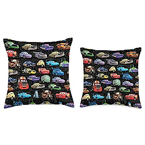 PIXAR Disney Cars Characters All-Over Print Throw Pillow, 16x16, Multicolor
