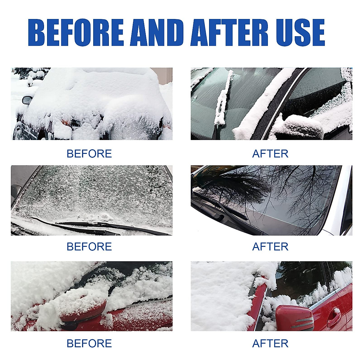 Car Windshield De-icer Snow Melting Spray Deicing Agent Fast Ice Melting Spray Defrosting Anti Frost Spray Windows Mirrors and Wipers 3.35 oz Aerosol, 60ml