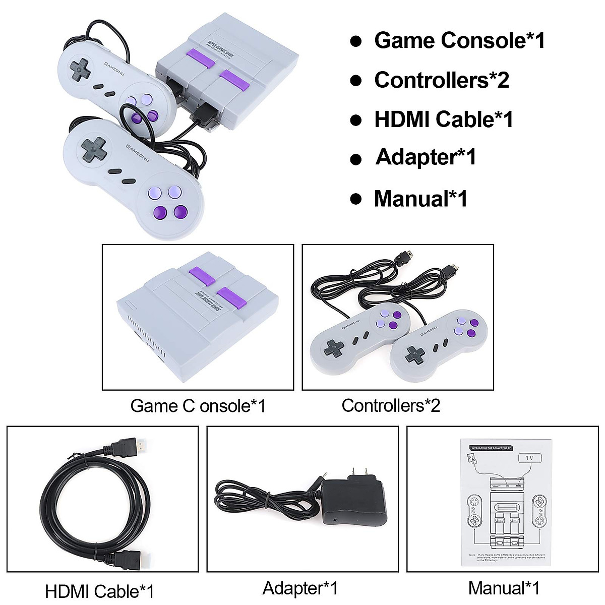 TableRe Mini Classic Game Consoles HD Retro Game Console Handheld Game Player Built-in 821 Games with Controller, Childhood Memories