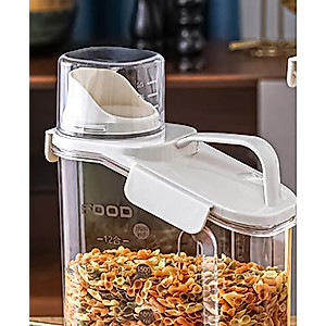 KUNANG Rice Airtight Dry Food Storage Containers with Pourable Spout，Rice Storage Bin Cereal Containers Dispenser，Airtight Cereal Container Rice Barrel（2800ml）