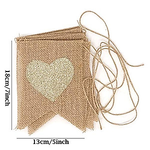Honbay MR and MRS Burlap Banner Wedding Bunting Banner for Wedding Photo Props, Backdrop or Table Decorations