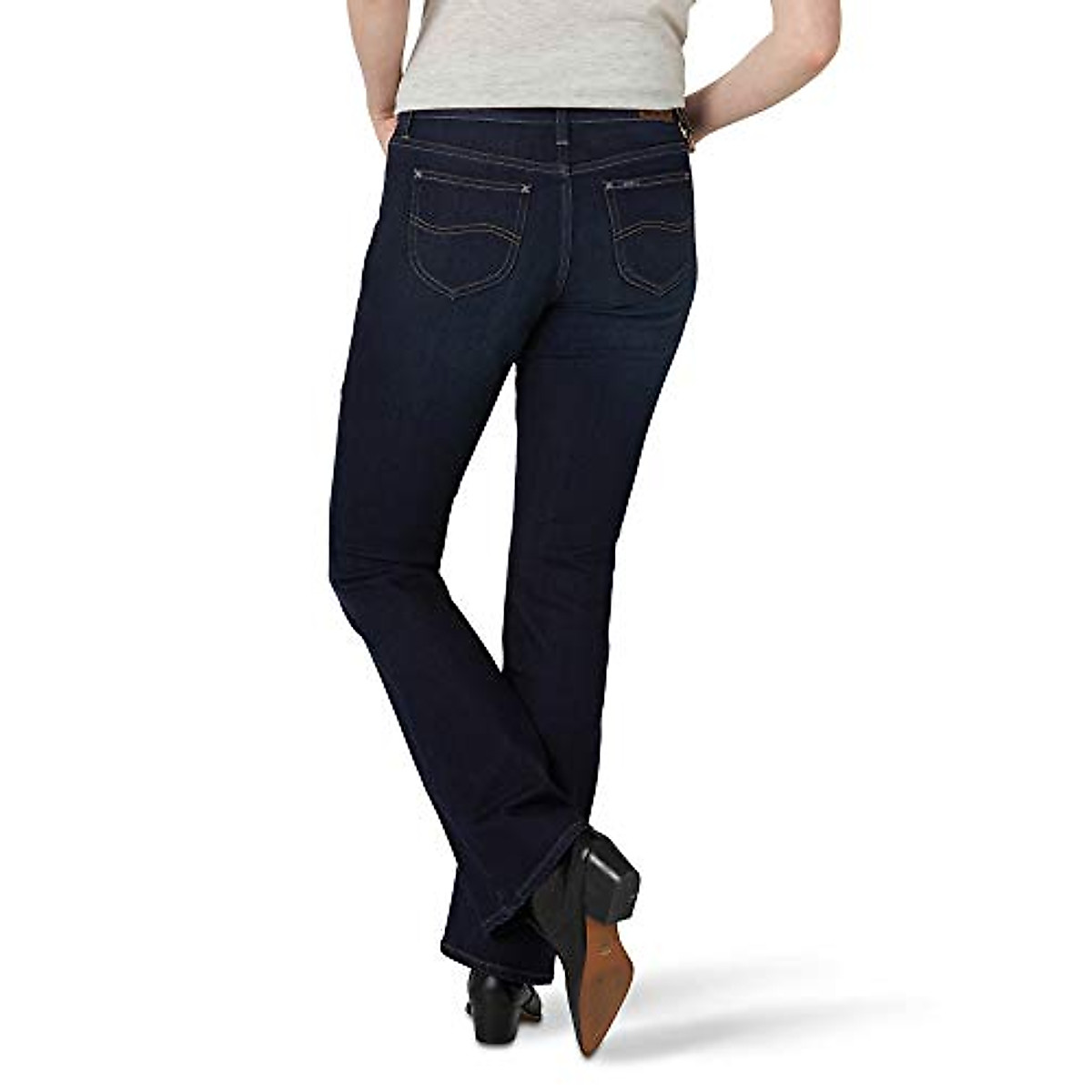 Lee Women's Legendary Mid Rise Bootcut Jean Blackout 12