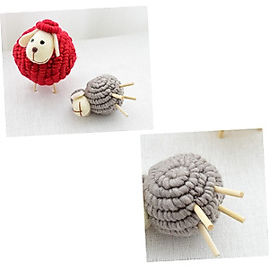 BRIGHTFUFU Mini Sheep Craft Lamb Christmas Ornament Decorative Adornment Handmade Wool Felt Small Decorations for Xmas Tree