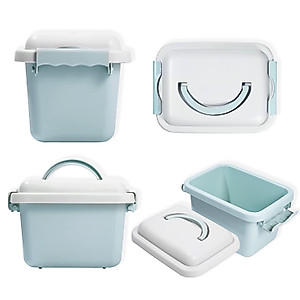 Naivees 4 Pack Storage Latch Bins with Lids/Handle, Plastic Storage Containers