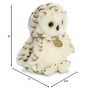 Aurora® Adorable Miyoni® Tots Snowy Owlet Stuffed Animal - Lifelike Detail - Cherished Companionship - White 10 Inches