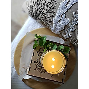 Apothecary Glass Jar Double Wick 14 Ounce Aromatherapy Soy Candle (Tobacco & Vanilla Bourbon)