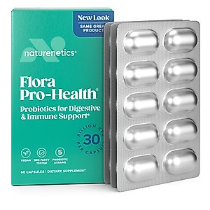 Probiotics 30 Billion CFU Guaranteed | 5 Strains Target Digestive and Immune Health for Women and Men | Individually Foil Wrapped, Shelf Stable | Gluten and Dairy Free | Non-GMO | 60 Vegan Capsules