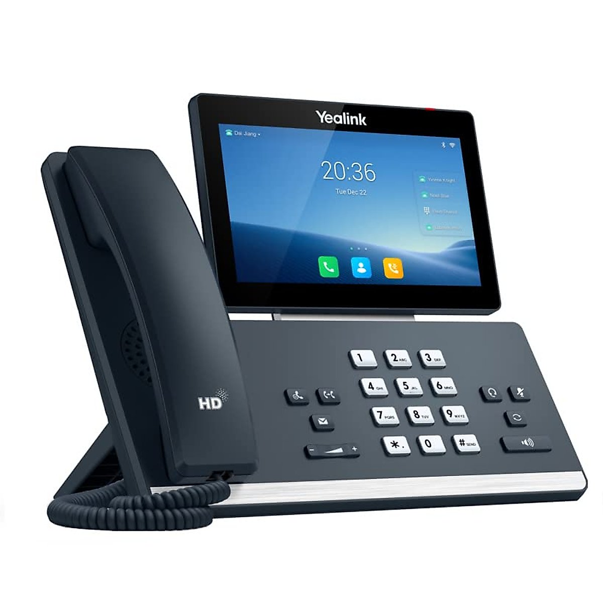 Yealink T58W 16 Lines. 7-Inch Color Touch Screen Display. Dual USB Ports, Dual-Port Gigabit Ethernet, PoE, Power Adapter Not Included (SIP-T58W)