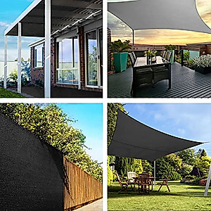 CertBuy Black Shade Cloth 10 x 20 FT, Sunblock Shade Cloth with Grommets, Garden Sun Shade Cloth for Plants, Shade Cloth for Greenhouse, Plants Cover, Patio, Outside, UV Resistant Shading Net