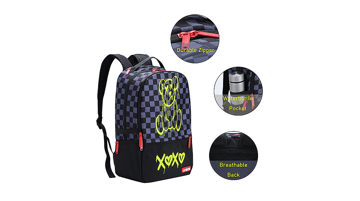UNIKER Graffiti Laptop Backpack with USB Port for Students & Teens