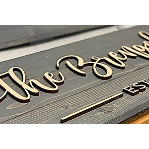 Custom Wood Sign Personalized Handmade Wedding Gift Wood Wall Art Personalized Sign Last Name Sign Established Sign Wooden Signs Bridal Shower Gift Anniversary Gift
