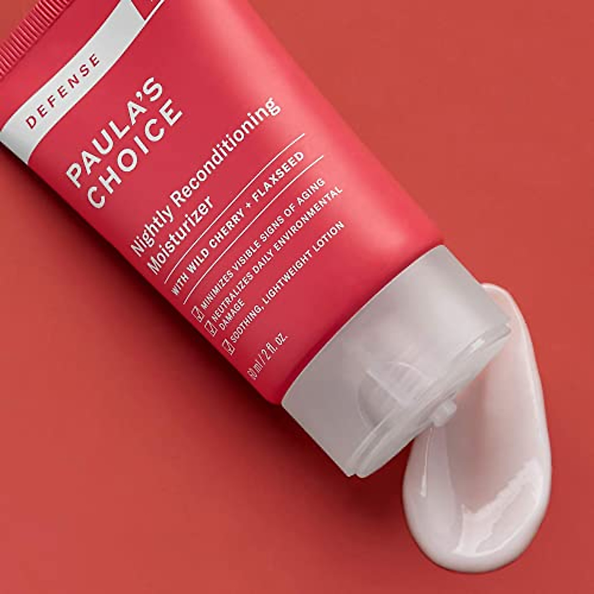 Paula's Choice Nightly Reconditioning Moisturizer - Anti-Pollution, Hydrating Face Cream with Wild Cherry & Marula Oil, 2 oz