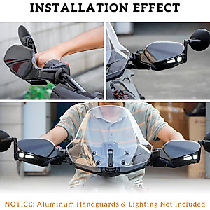 SAUTVS Black Handguards Protector Wind Deflector for Can Am Ryker, Plastic Hand Guards Air Deflector Kit for Can-Am Ryker 600 900 Sport Rally Edition All Models Accessories (2PCS, Replace #219400894)