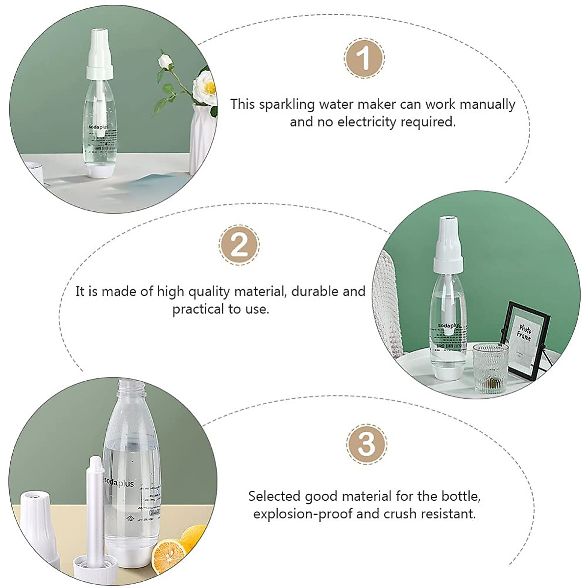 VALICLUD Sparkling Water Hand Tools Soda Maker Fizzy Drink Machine Portable Soda Mini Soda Machines Making Tool for Homemade Summer Cool Drink Making Sparkling Water Hand Tools