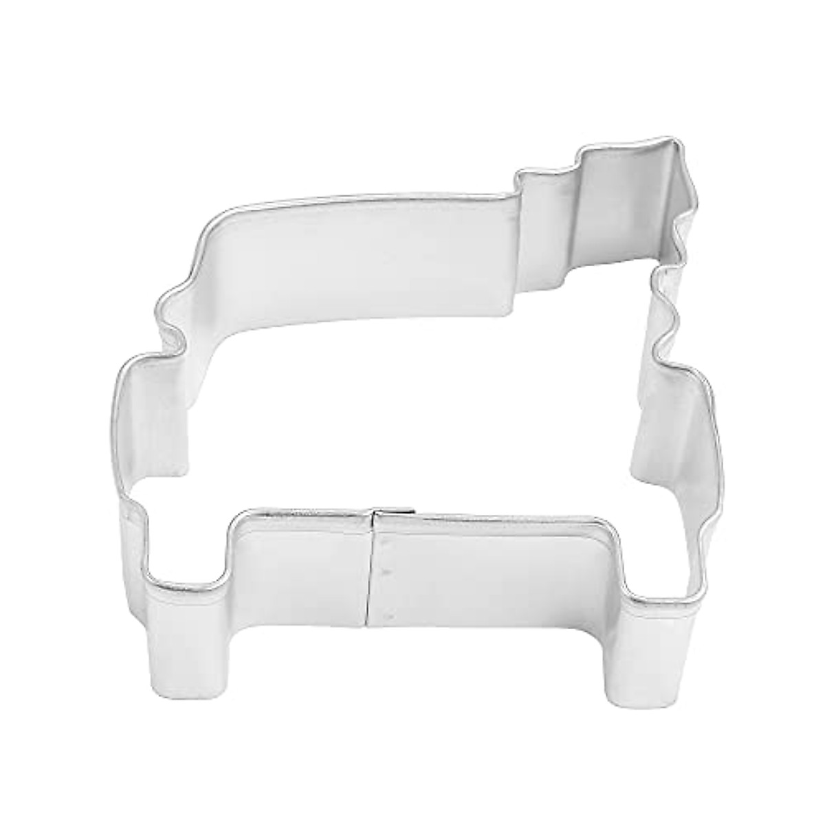 R & M International 8012 Truck with Christmas Tree Shaped Tinplated Steel Cookie Cutter, 3.25", Gift Tag Carded