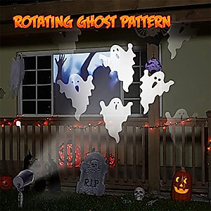 PEIDUO Halloween LED Projector Ghost Rotating Projectors Lights Waterproof Outdoor Landscape Decorative Lighting for Patio, Garden, Halloween, Wedding, Party