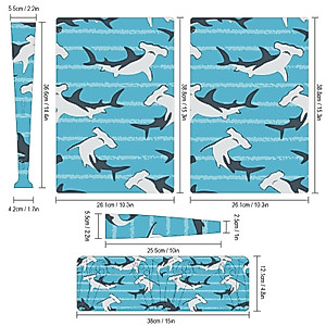 Hammerhead Shark Pattern Full Protective Skin Cover Design Wrap Decal Sticker Compatible with PS5 Digital Edition Console and Controller