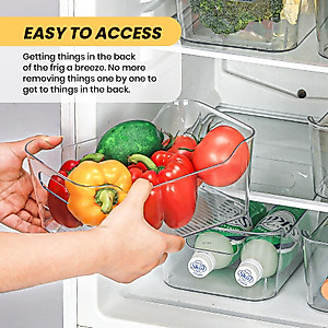 CiWiVOKi Clear Plastic Storage Bins, Set of 12, Multi-Use Organization and Storage Containers for Pantry, Cabinet, Refrigerator, Freezer, Bathroom, Organizer Bins for Home & Kitchen