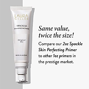 LAURA GELLER NEW YORK Spackle Super-Size - Original - 2 Fl Oz - Skin Perfecting Primer Makeup with Hyaluronic Acid - Long-Wear Foundation Face Primer