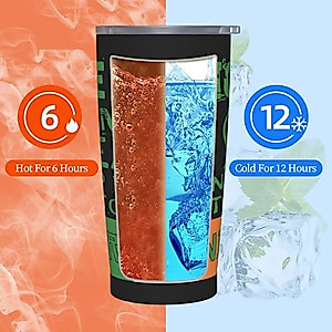 VKKOEWL The Voices In My Head Irish Stainless Steel Insulated Tumbler 20 Oz Travel Water Bottle Coffee Mug Drink Cup With Lid Straw