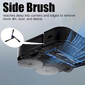 Accessories Replaccement Parts For Ecovacs Deebot X2 omni / X2 Pro / X2 Robot Vacuum Cleaner, 1 Roller Main + 6 Side Brush +4 Hepa Filter +4 Mop Cloth +2 Tools