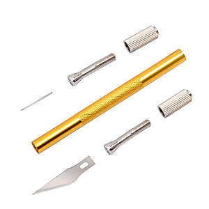 FOSHIO Pin Pen Vinyl Weeding Tool 2 in 1 Art Knife Pen, Sharp Craft Weeding Knife Air Release Pin Pen Cutter for Self Adhesive Vinyl Paper Cutting DIY Handmade Crafting