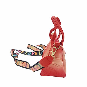 HUAI CHAO Fashion Crossbody Bag for Women Girls Cute Gradient Color Handbag Funny Crocodile Print Leather Purse Red, Ht-80