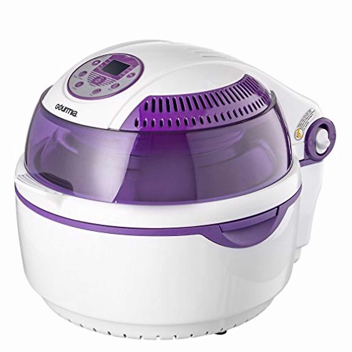 Gourmia GTA1500 Digital Electric Air Fryer, Griller and Roaster with Calorie Reducer Technology, White Free Recipe Book Included