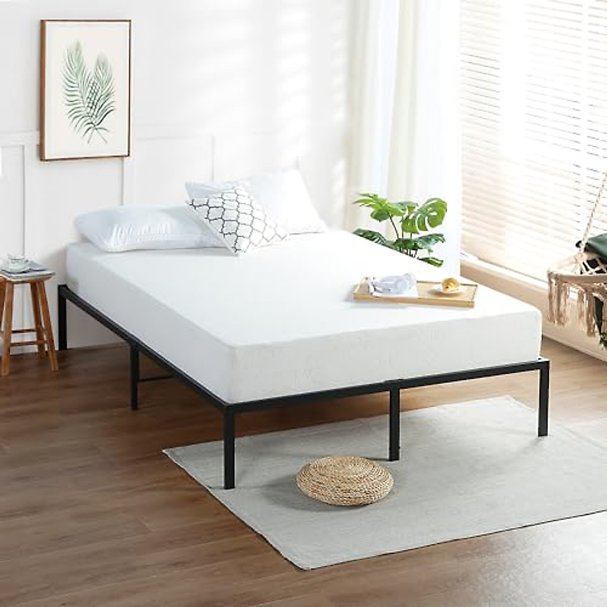 Olee Sleep King Mattress, 9 Inch Deluxe Gel Memory Foam Mattress, Gel Infused for Comfort and Pressure Relief, CertiPUR-US Certified, Bed-in-a-Box, Medium Firm, King Size