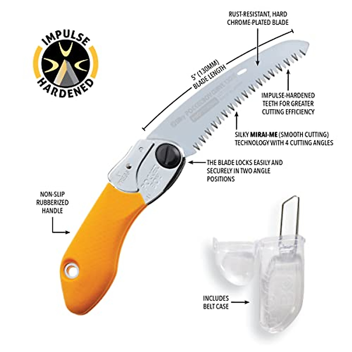 Silky Professional Series PocketBoy Curved Blade Folding Saw 130mm Large Teeth (726-13)