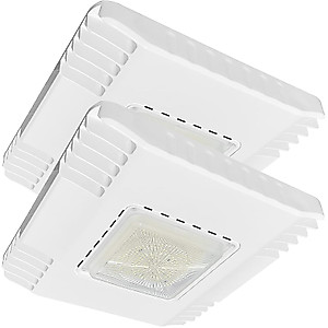150W LED Canopy Light, 21000LM 5700K Daylight Super Bright Gas Station Carport Ceiling Light, IP65 Waterproof LED Garage Canopy Light (600W HID/HPS Equivalent) 100-277VAC DLC & UL Listed (2Pack)