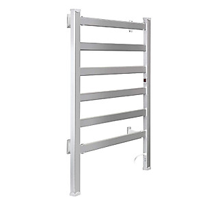 2-in-1 Towel Warmer and Drying Rack, Heated Towel Rack, Free Standing & Wall Mount with 6 Bars & Aluminum Frame for Bathroom (UL Certified)