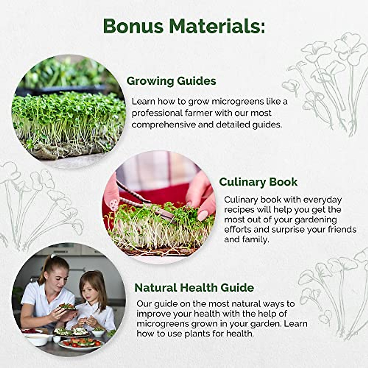 Arugula Sprouting & Microgreens Seeds - Non-GMO, Heirloom Sprout Seeds Kit in Bulk 1lb Resealable Bag for Planting & Growing Microgreens in Soil, Coconut Coir, Garden, Aerogarden & Hydroponic System.