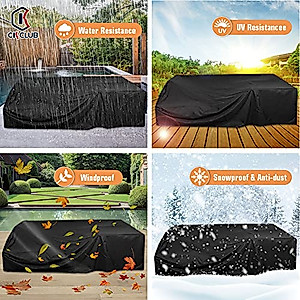 Patio Furniture Sectional Set Covers Large Waterproof Outdoor Furniture Set Covers Loveseat Set Covers Rectangle Heavy Duty 90 inch L x 64 inch W x 28 inch H