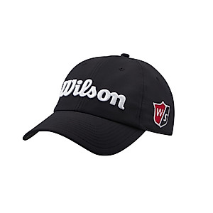 Wilson Men's Pro Tour Hat - One Size, Black/White