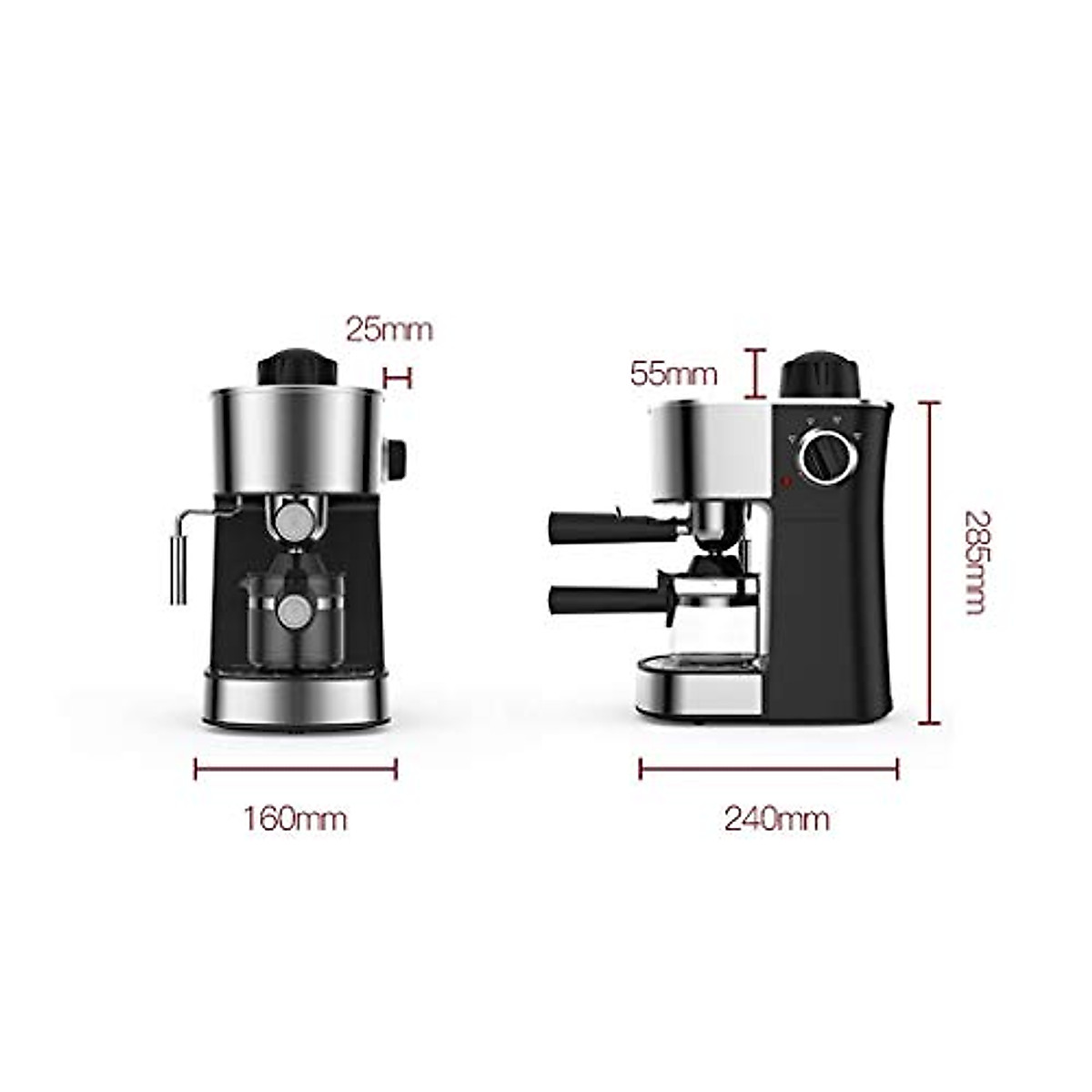 CZDYUF Semi Automatic Espresso Electric Coffee Machine Express Electric Foam Coffee Maker Kitchen Appliances