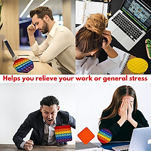 OZZEVO Branded Premium Quality Fidget Toys Kids Toys for Girls Push Pop Bubble Fidget Sensory Toy for Anxiety Relief Items Stress Toys for Boys and Girl (4 Pack Rainbow)