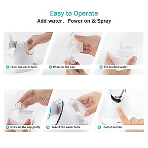 EZBASICS Facial Steamer Ionic Face Steamer for Home Facial, Warm Mist Humidifier Atomizer for Face Sauna Spa Sinuses Moisturizing, Unclogs Pores, with Stainless Steel Skin Kit(Blue)