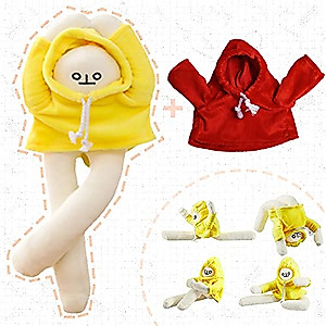 Plush Banana Man Doll, Weird Plush Banana Stuffed Animals Doll with Magnet, Creative Stuffed Toy Funny Changeable Plush Pillow Decompression Toy Gifts for Kids Christmas Birthday Party (16 inch)