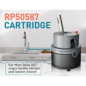RP50587 Single Handle Compatible with Delta Repair Kit,Lavatory Kitchen Shower Faucet Valve Assembly,Works with DIAMOND Seal Technology Models Featuring a 36 mm Motion Cartridge