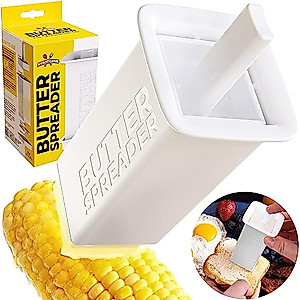 Mess-free Butter Spreader 1Pk. Holds Twice the Butter for Corn Cobs, Bread, Waffles, and Pancakes. Best Holder for all Butter Stick Sizes. Dishwasher Safe BPA-free Material With Cap for Fresh Storage