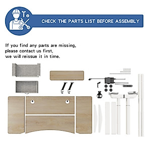 Jceet 63x30 Inches Dual Motor Electric Standing Desk with Drawer, Adjustable Height Sit Stand Up Desk with Storage Shelf, Home Office Desk Computer Workstation with Pale Pearwood Top/White Frame