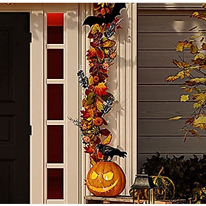 Gift Boutique 6 Black Glitter Halloween Branches Picks Stems Fake Twig Bats Spider Pumpkins Haunted House Gothic Floral Decor Party Centerpiece Crafts